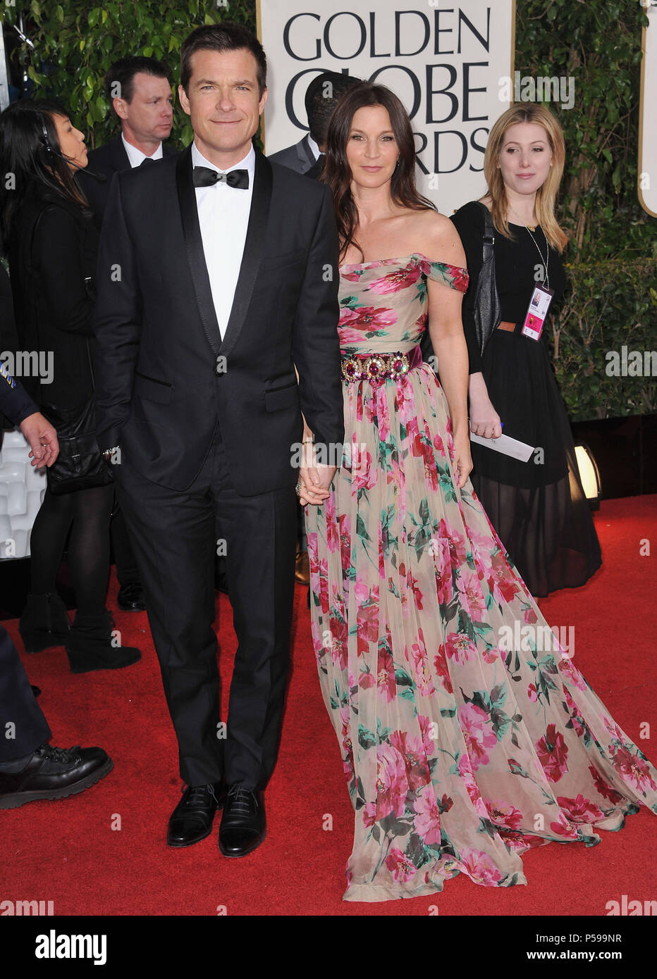Jason Bateman and wife at the 70th Golden Globes Awards 2013 at the ...