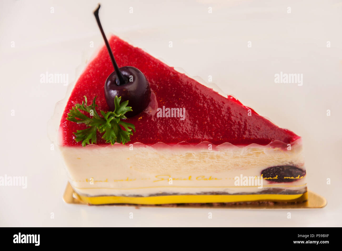 Low fat Cherry Cake Stock Photo - Alamy