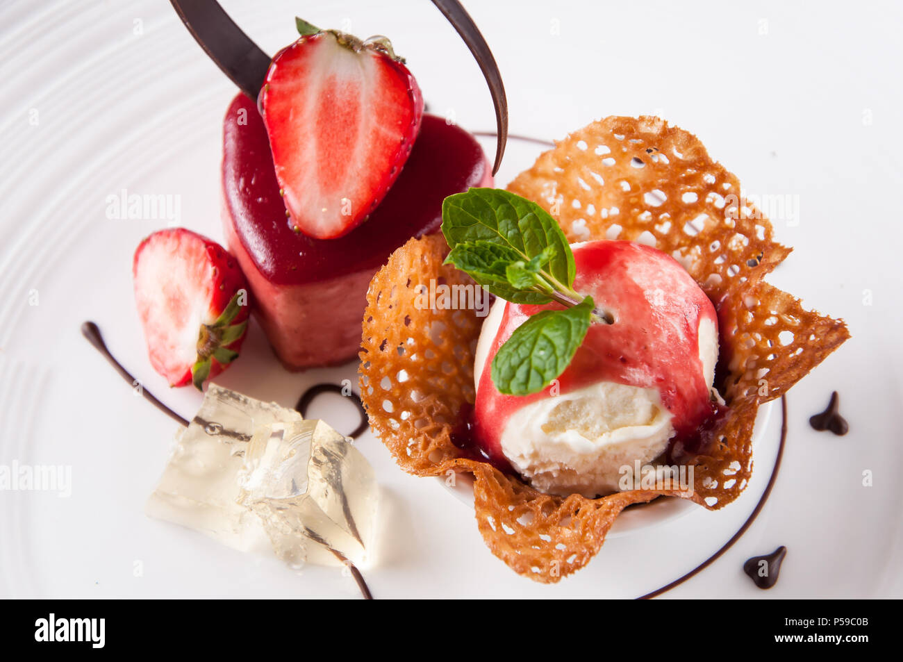 Ice cream, dessert Stock Photo - Alamy