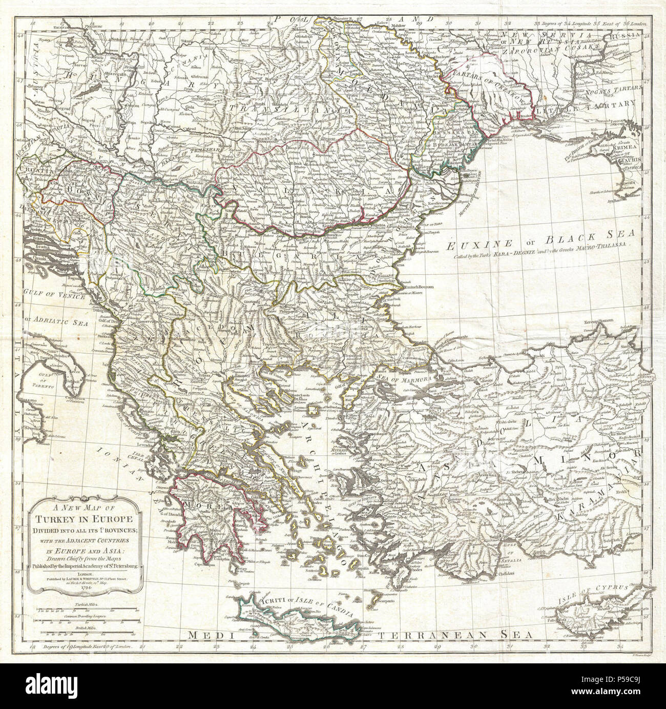 Map of greece and turkey hi-res stock photography and images - Alamy