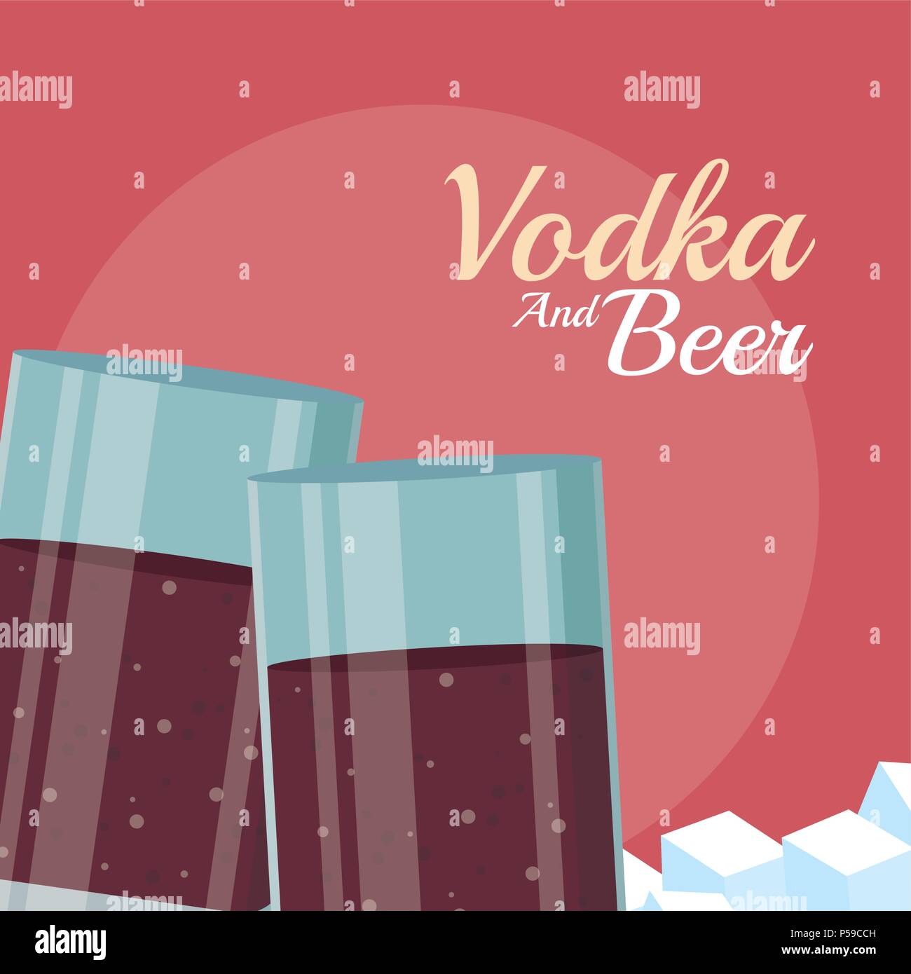 Soda cola cups with ice cubes vector illustration graphic design Stock ...