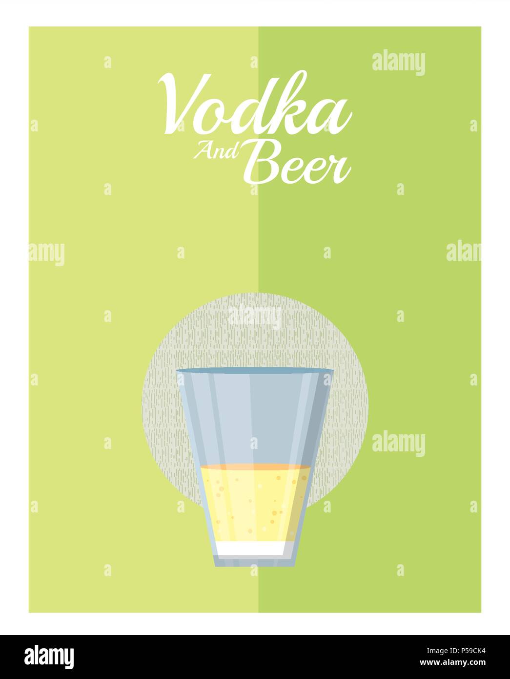 Vodka shot over green background vector illustration graphic design ...