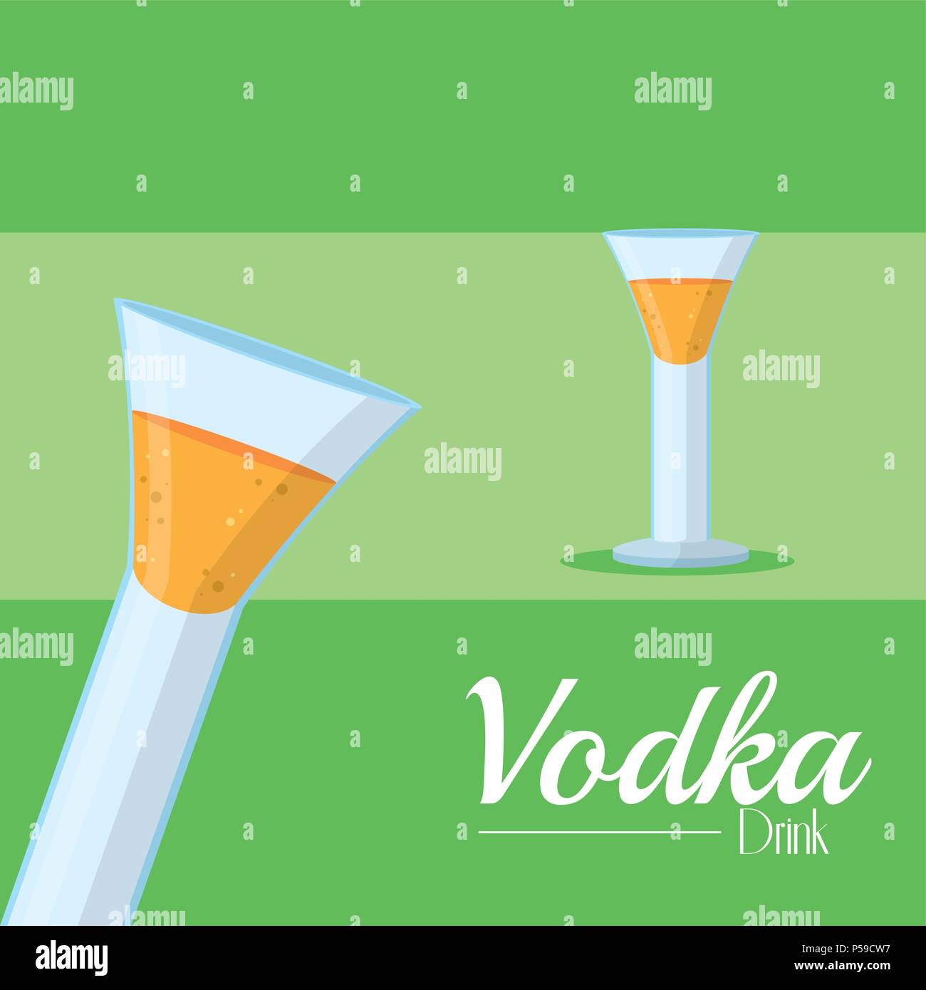 Vodka shots cocktails vector illustration graphic design Stock Vector ...