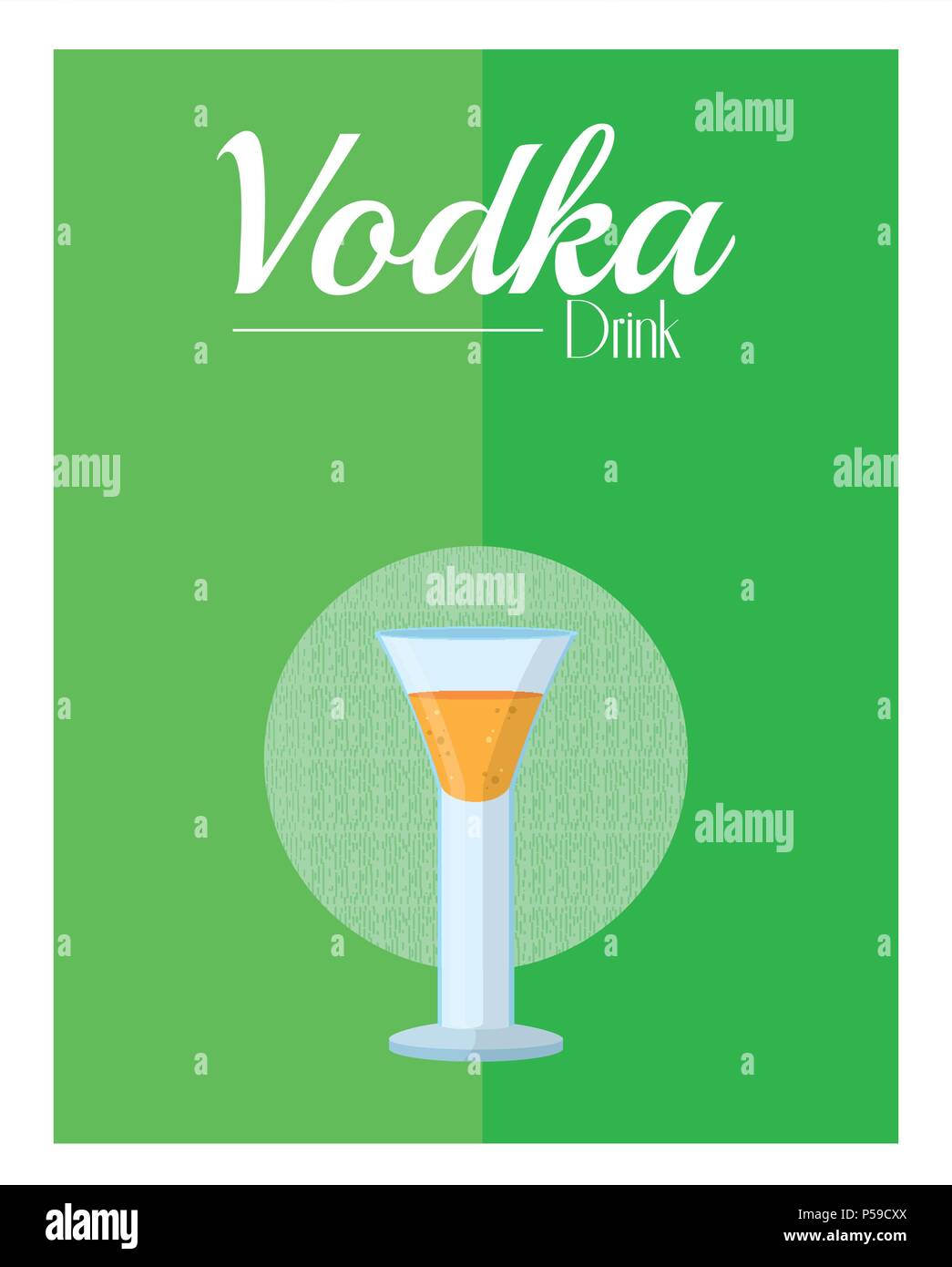 Vodka shot over green background vector illustration graphic design ...