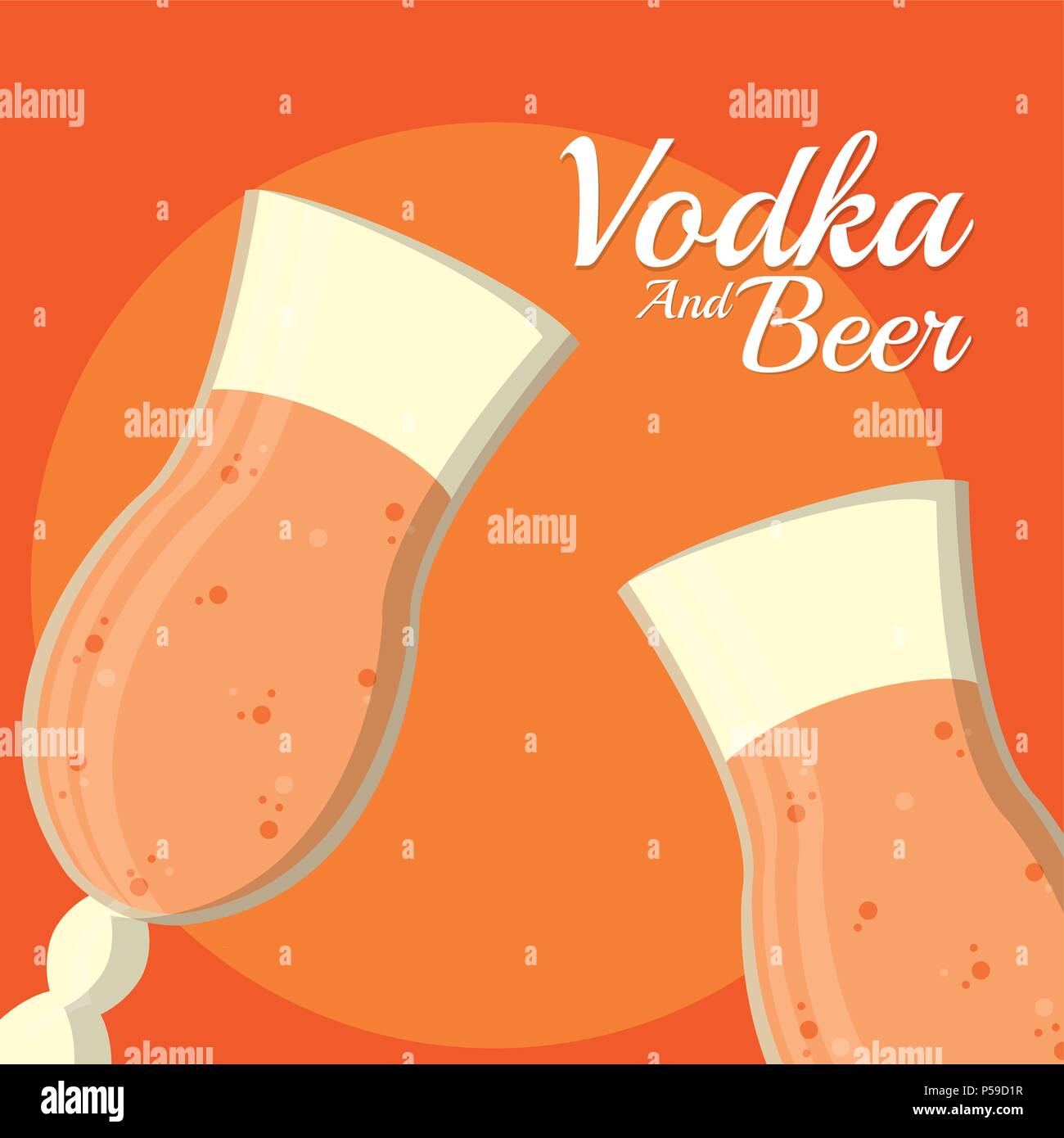 Vodka delicious cocktails vector illustration graphic design Stock ...