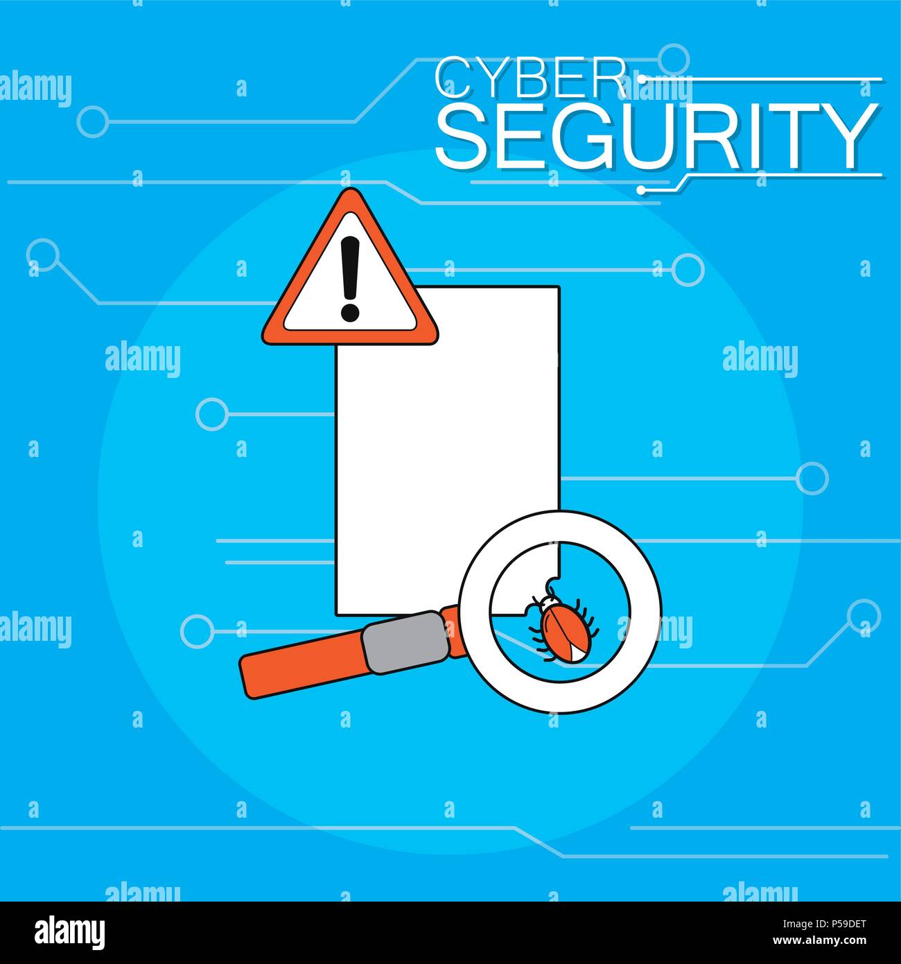 Browser with magnifying glass vector illustration graphic design Stock ...