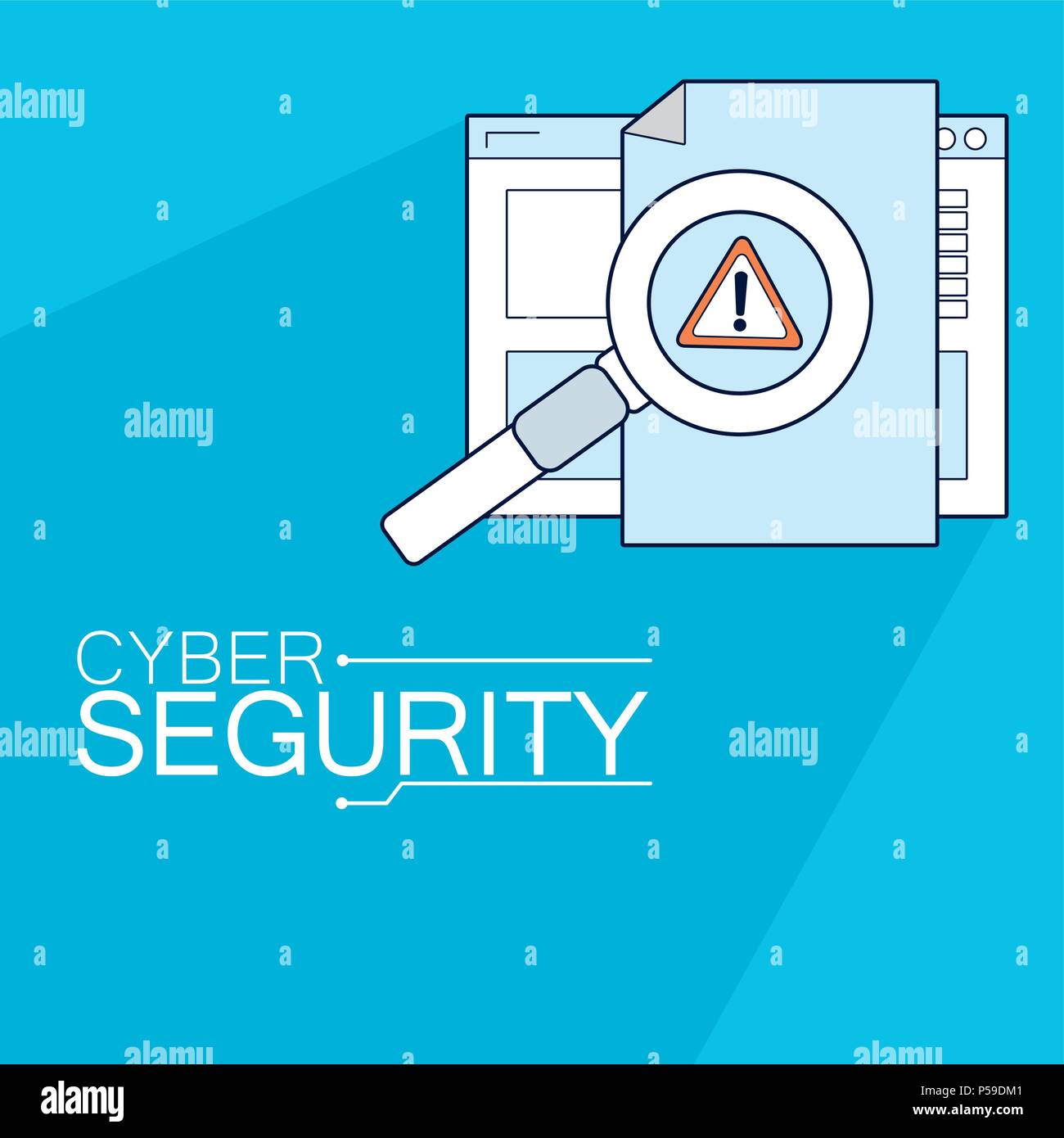 Browser with magnifying glass vector illustration graphic design Stock ...