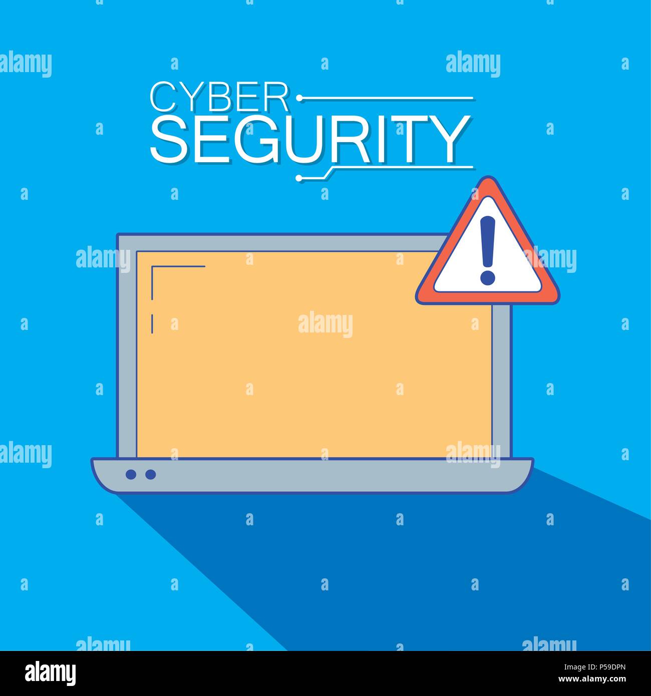 Laptop protected with antivirus vector illustration graphic design ...