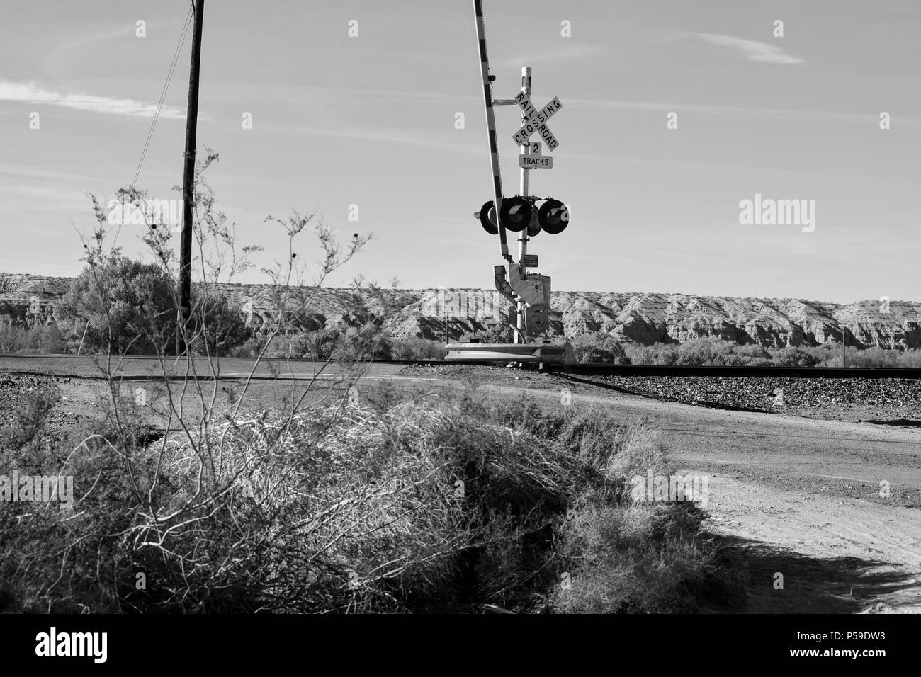 Railroad tracks in Oro Grande, CA Stock Photo - Alamy