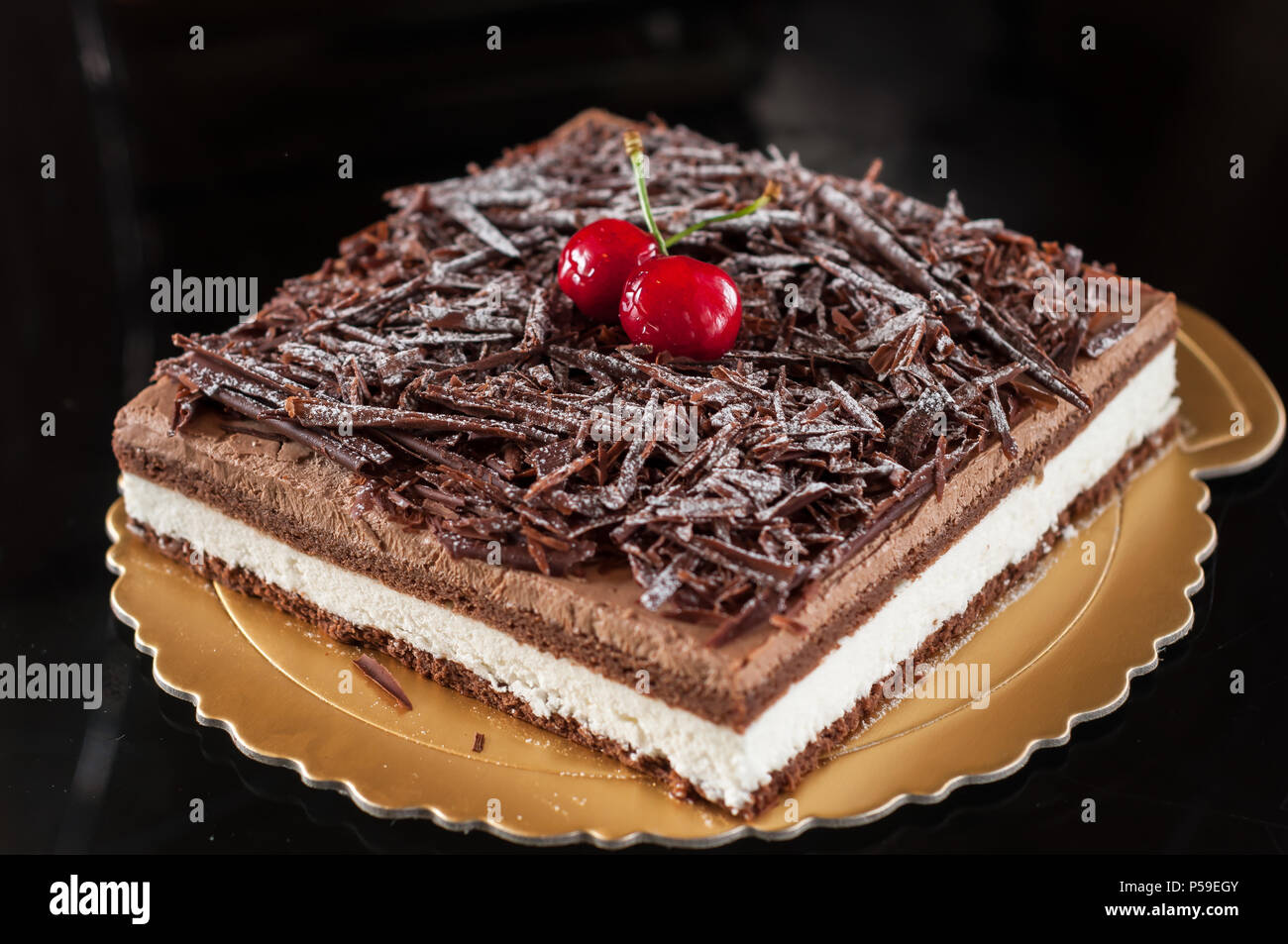 Schwarzwald cherry cream cake hi-res stock photography and images - Alamy