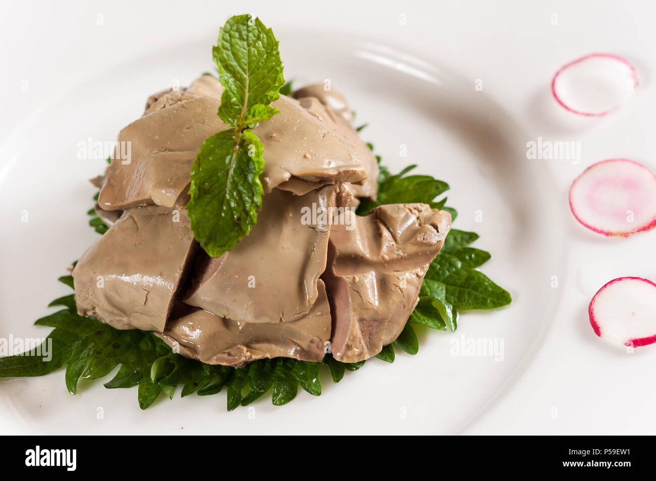 Goose liver,chinese dish Stock Photo - Alamy
