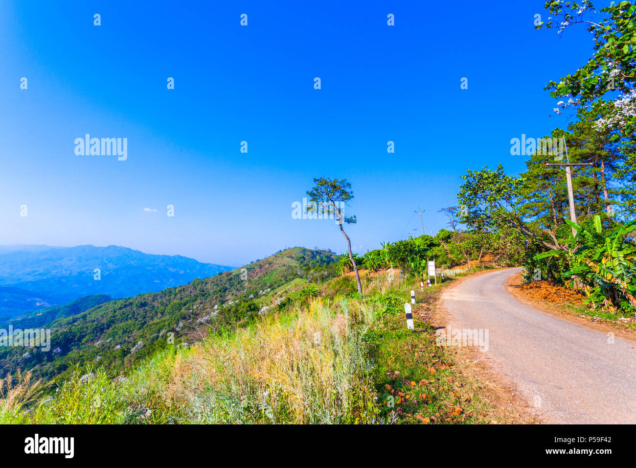 at Doi Pha Mee view point you can see Doi Nangnon in Maesai Chiang Rai ...