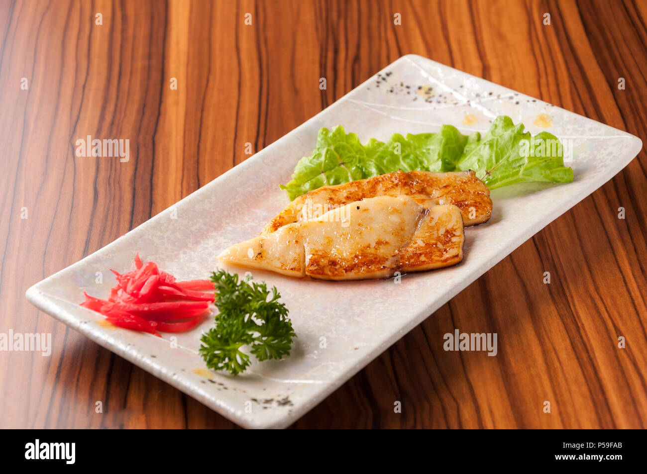 Japanese grill cod fish Stock Photo - Alamy