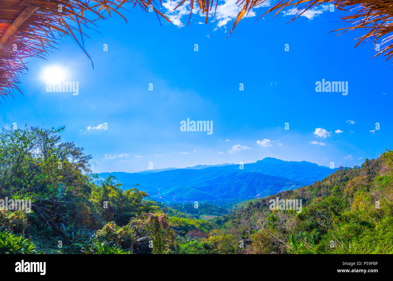 at Doi Pha Mee view point you can see Doi Nangnon in Maesai Chiang Rai ...