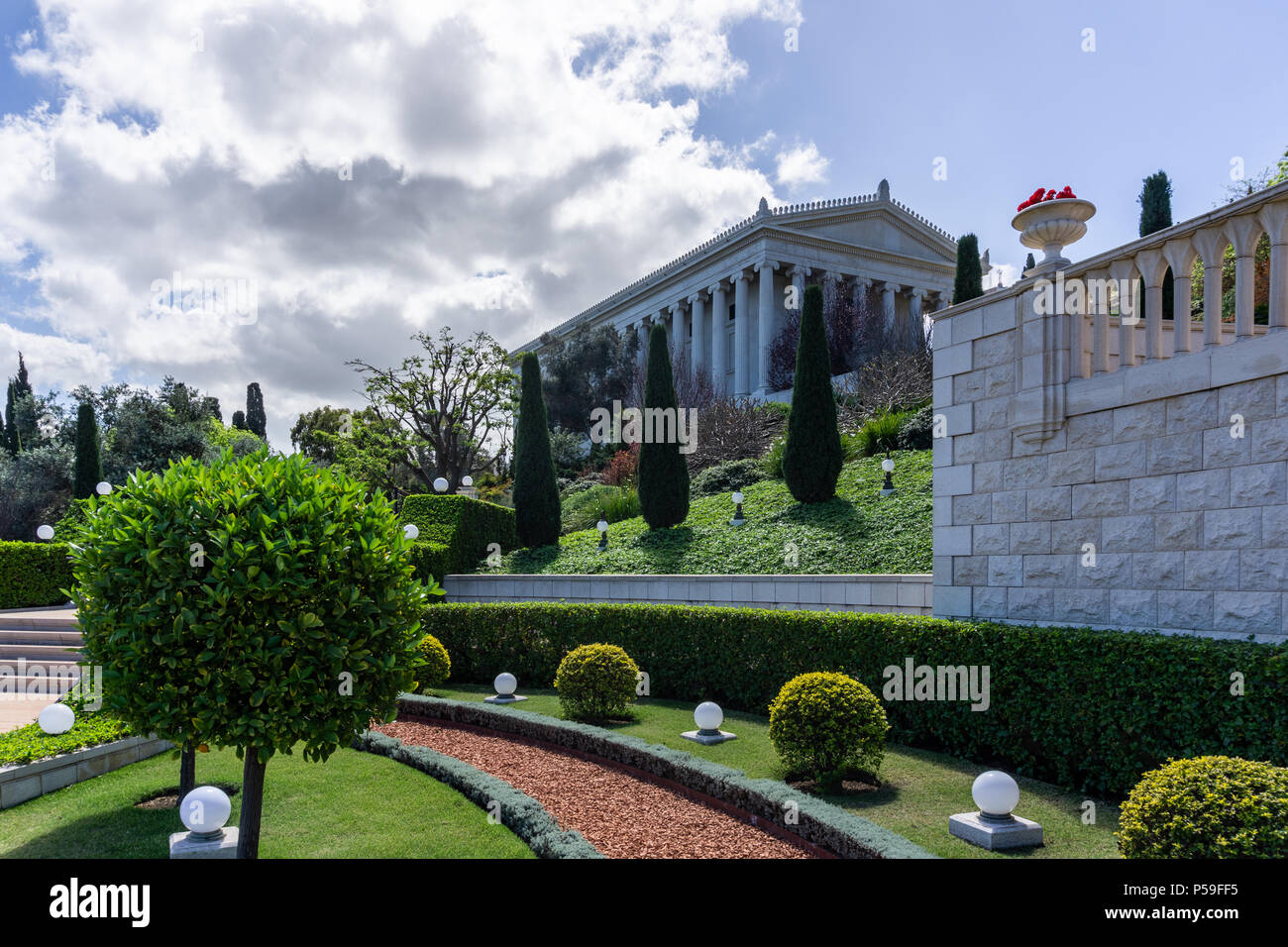 HAIFA, ISRAEL-MARCH 25, 2018: Bahai World Centre International Archives ...
