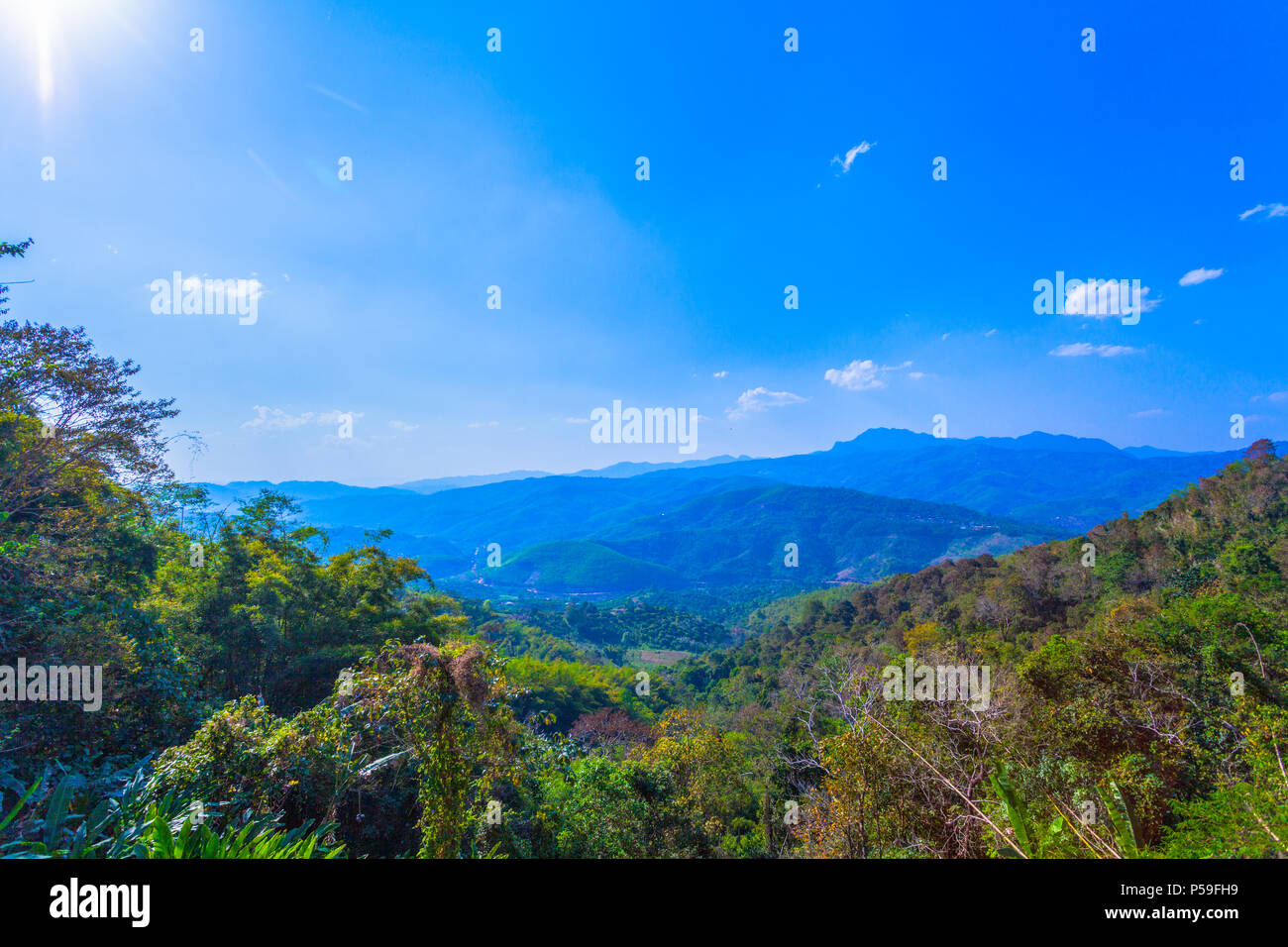 at Doi Pha Mee view point you can see Doi Nangnon in Maesai Chiang Rai ...