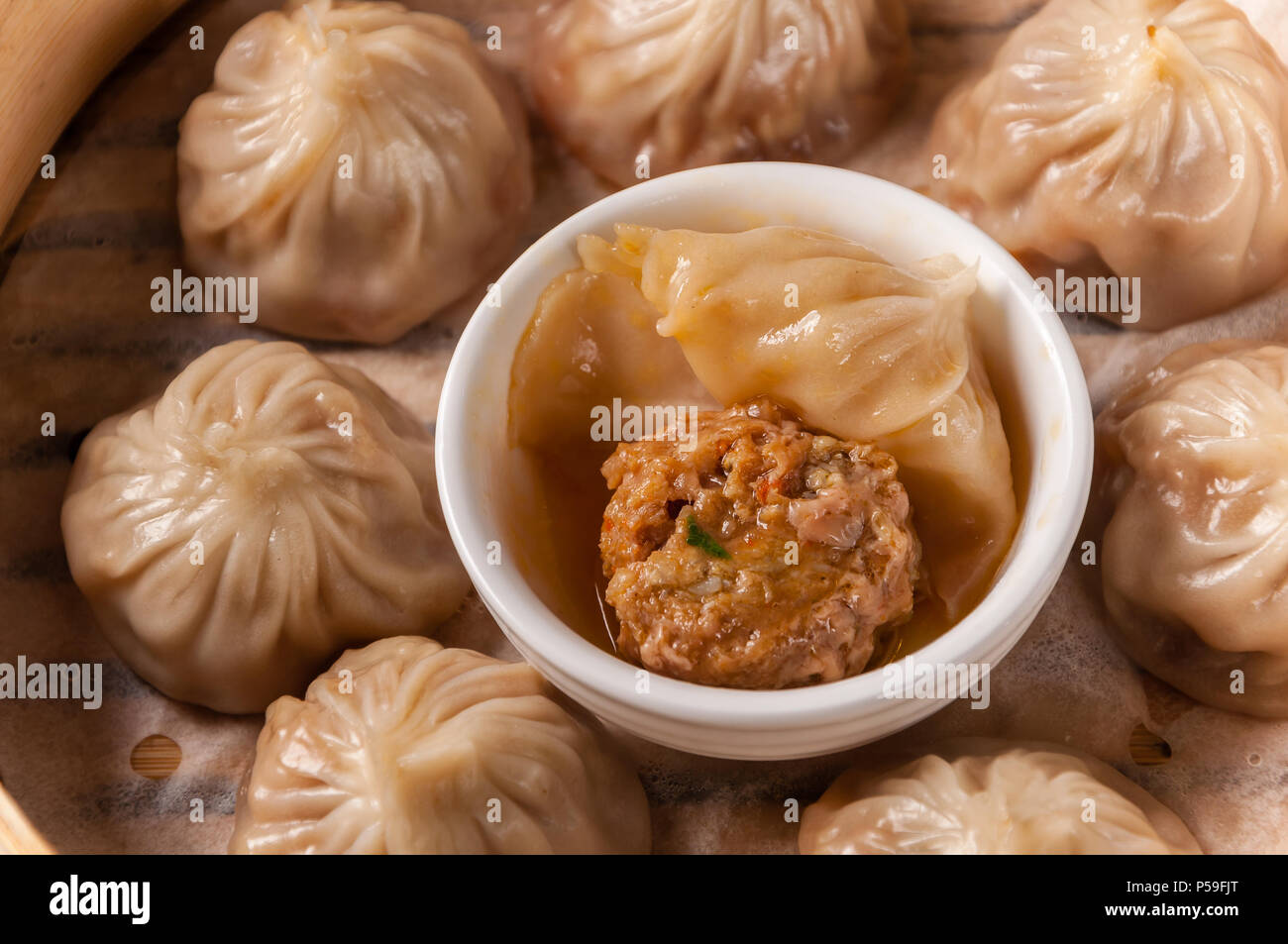 Crab Roe and beef buns Stock Photo - Alamy
