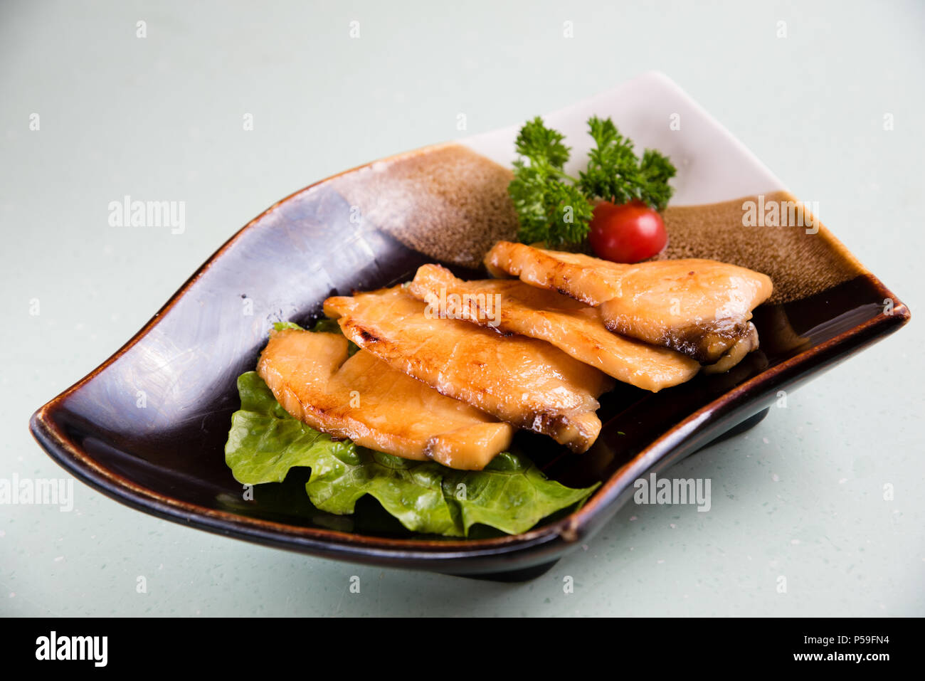 Japanese grill cod fish Stock Photo - Alamy
