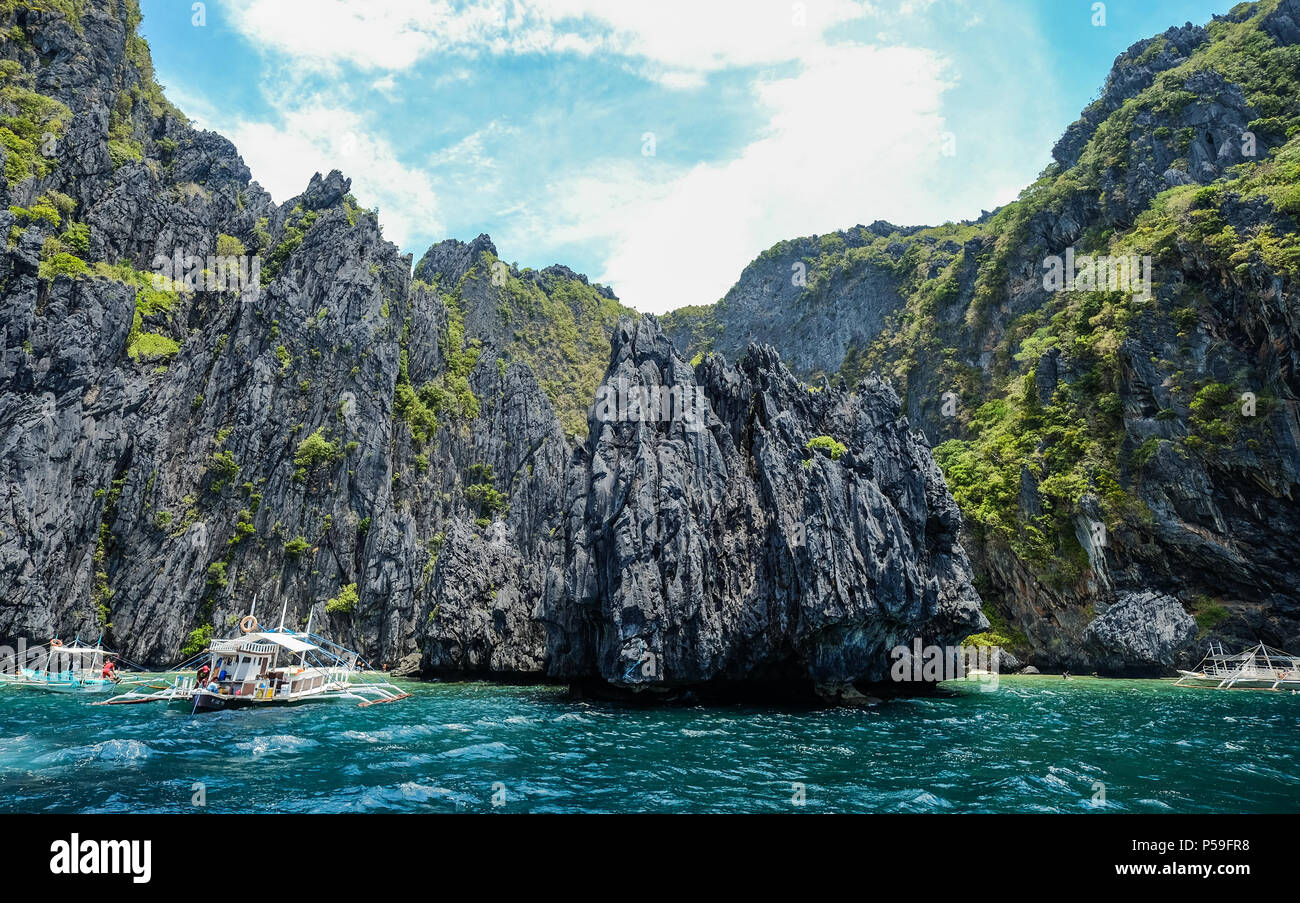Seascape of Palawan Island, Philippines. Palawan is the island of ...