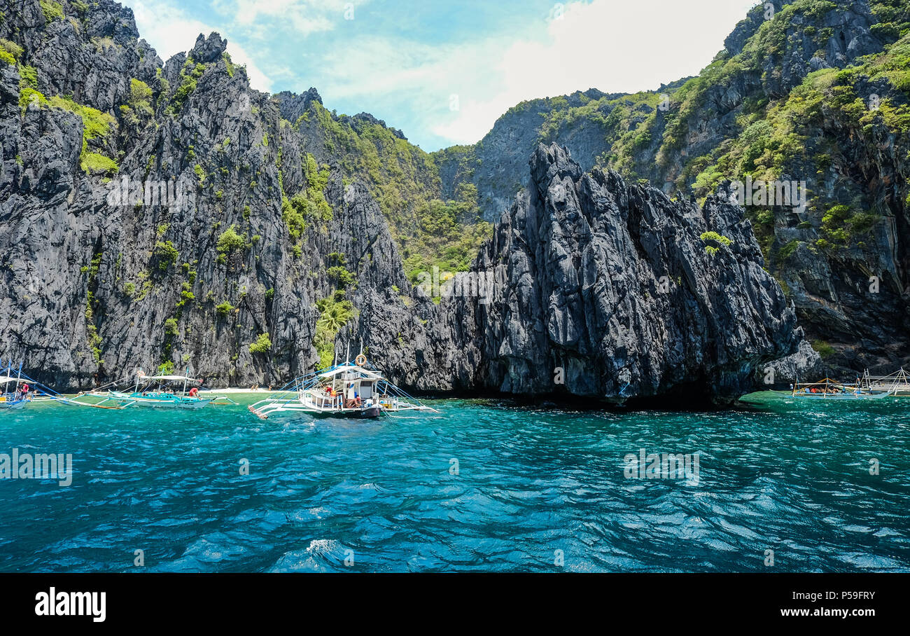 Seascape of Palawan Island, Philippines. Palawan is the island of ...