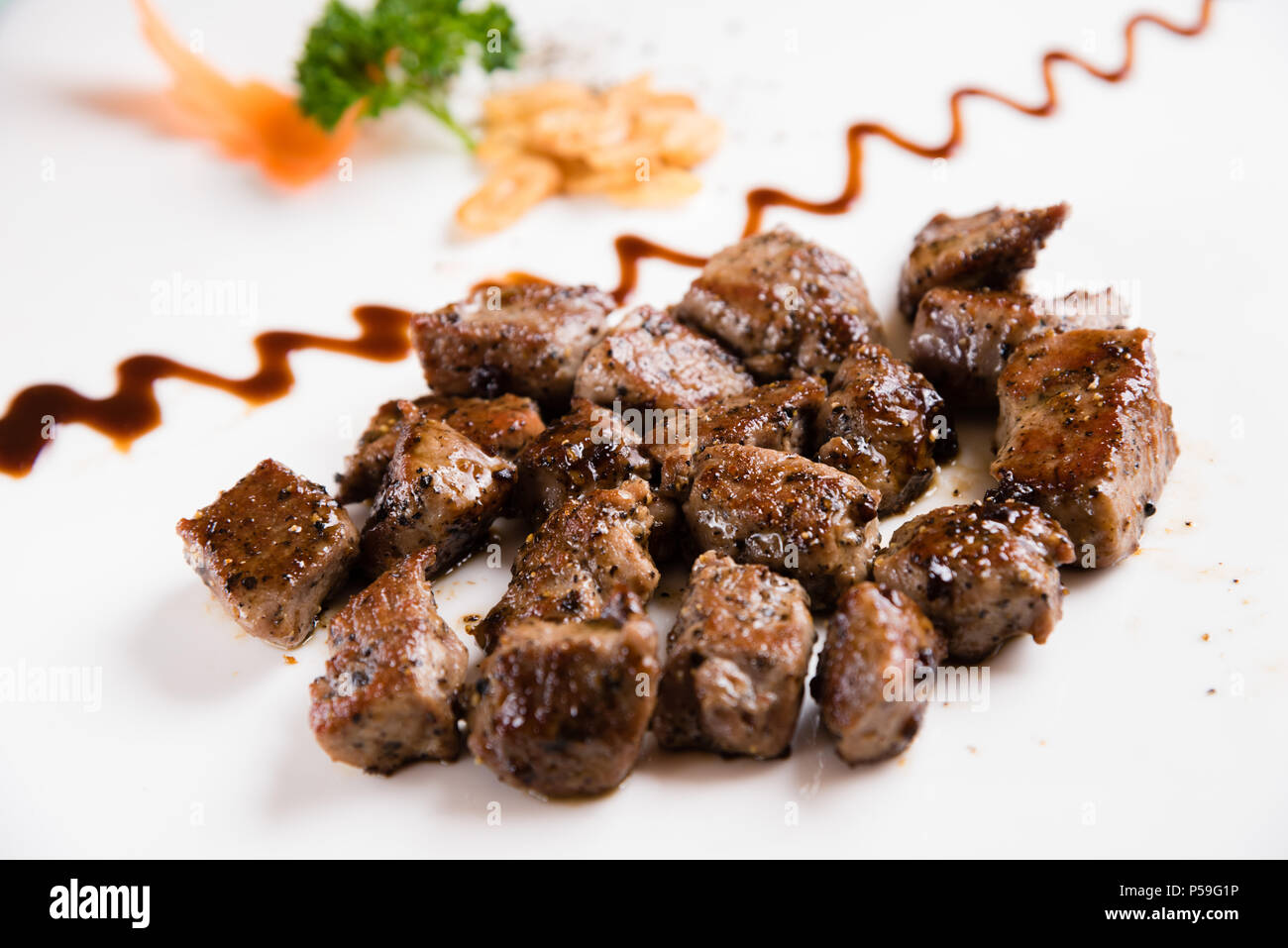 Beef steak almonds hi-res stock photography and images - Alamy