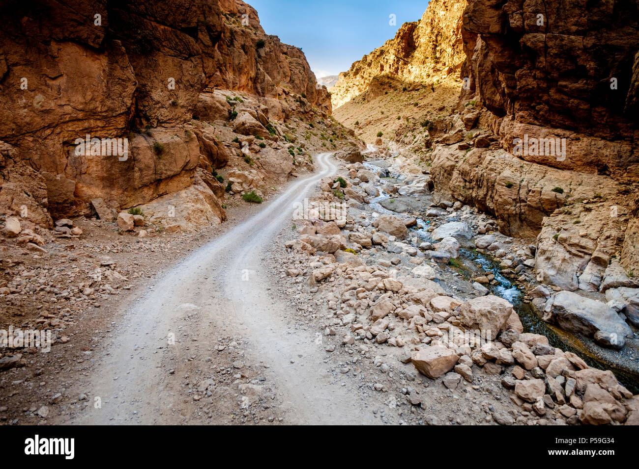 The piste through the M'Goun Gorges in M'goun Amazigh territory ...