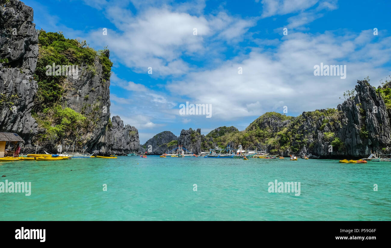 Seascape of Palawan Island, Philippines. Palawan is the island of ...