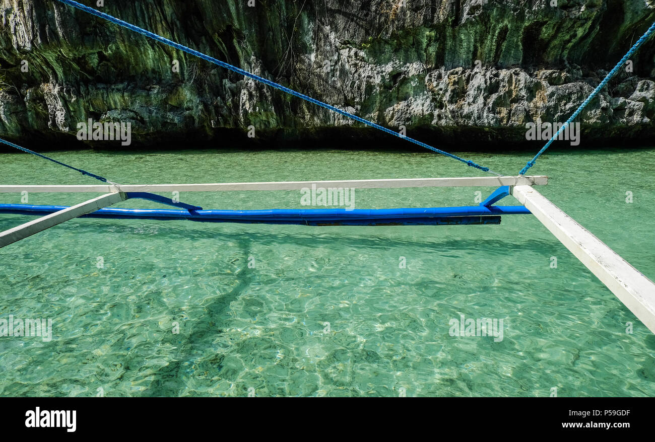 Beautiful blue sea at summer day in Palawan Island, Philippines Stock ...