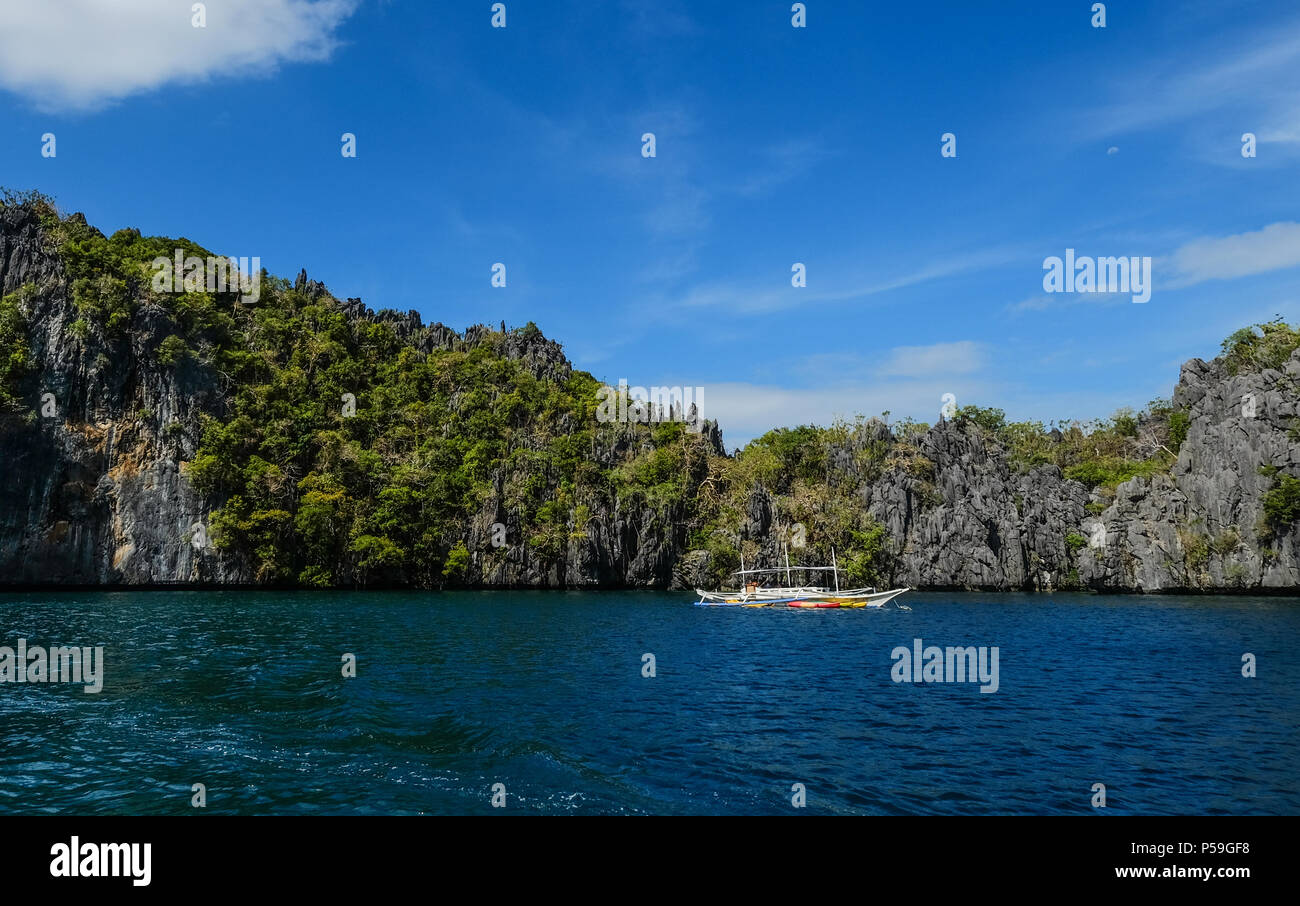 Beautiful blue sea at summer in Coron Island, Philippines Stock Photo ...