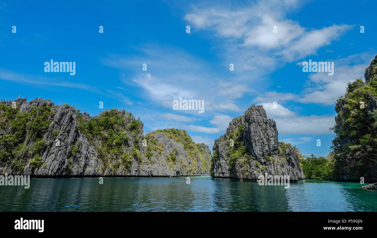 Seascape of Palawan Island, Philippines. Palawan is the island of ...