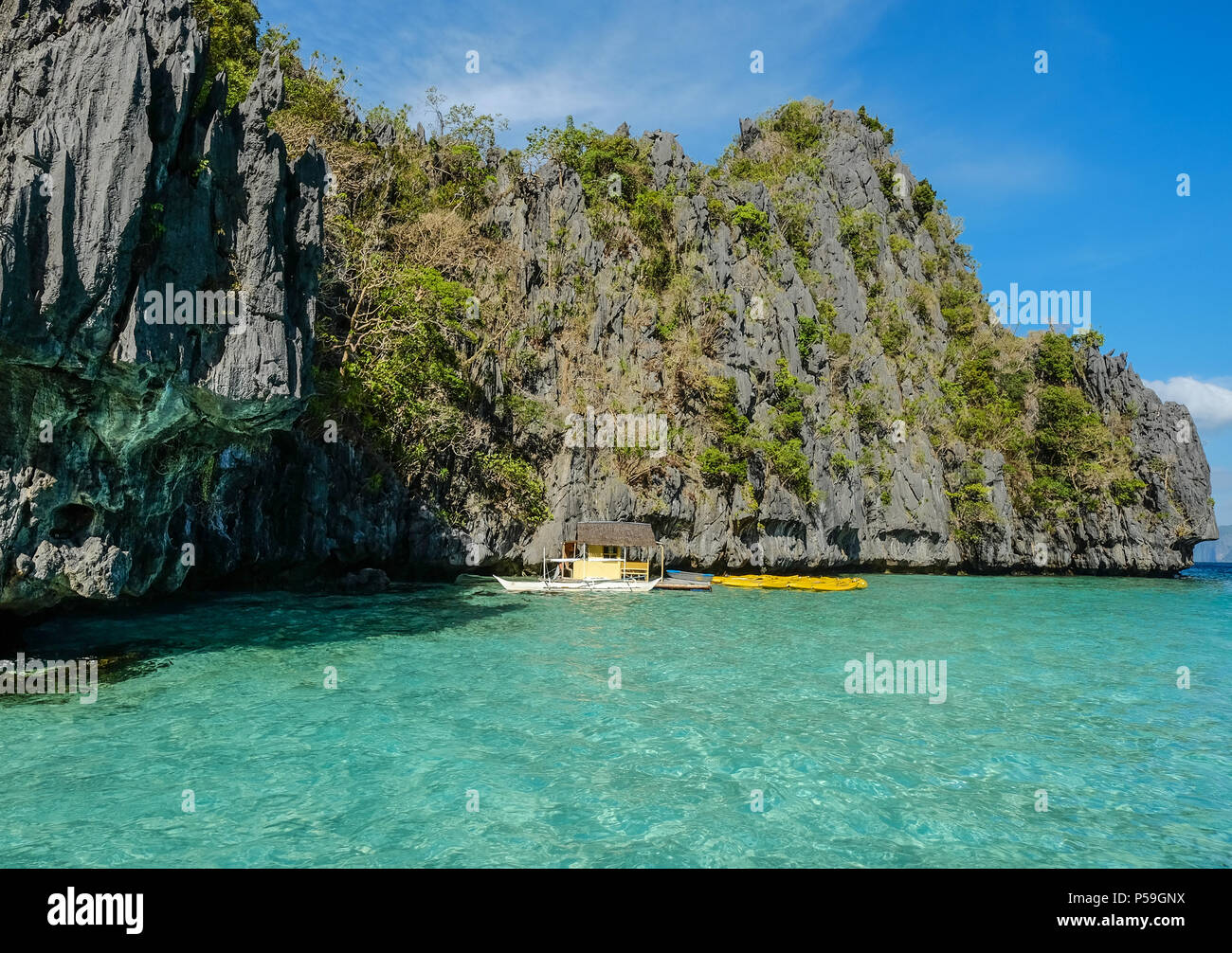 Beautiful sea at sunny day in Palawan, Philippines. Palawan is the ...
