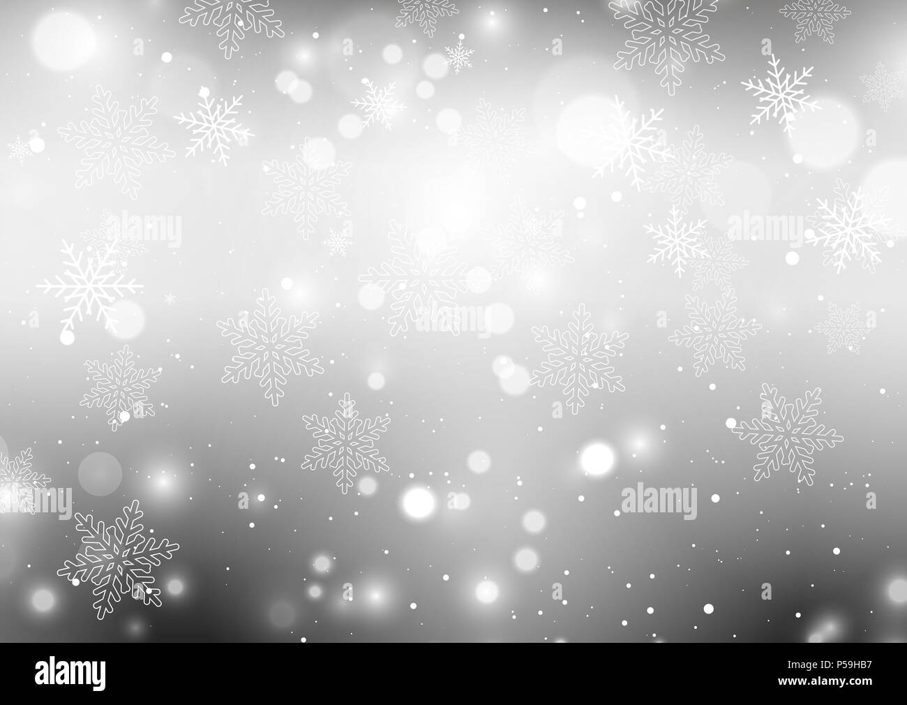 Christmas snowflakes background vector Black and White Stock Photos ...