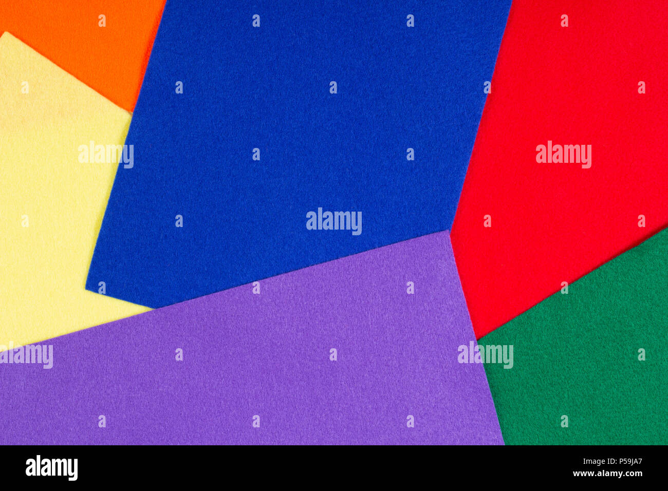 Colorful felt background. Top viie of different colors of felt Stock ...