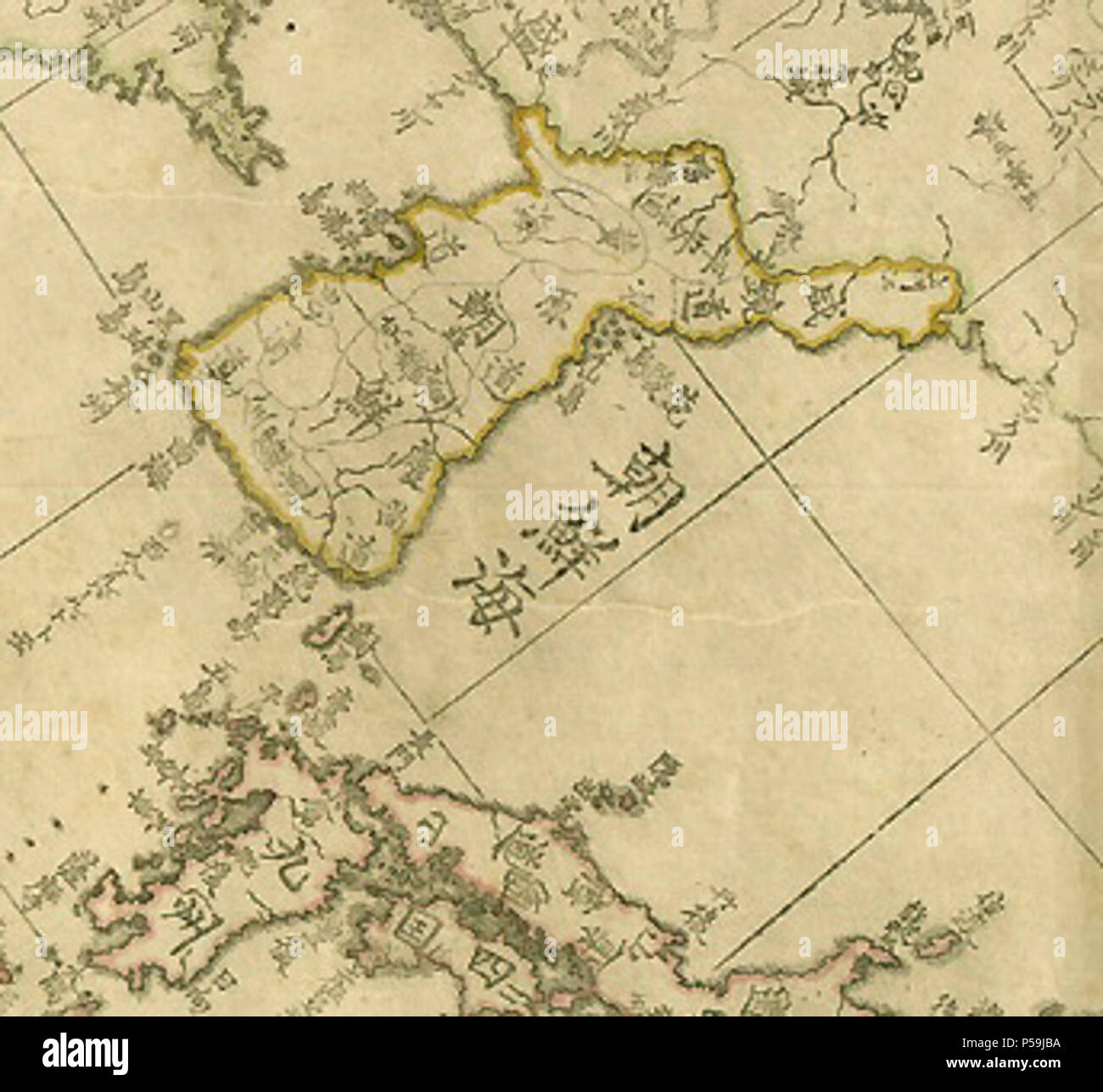 1810 Japanese map Stock Photo - Alamy