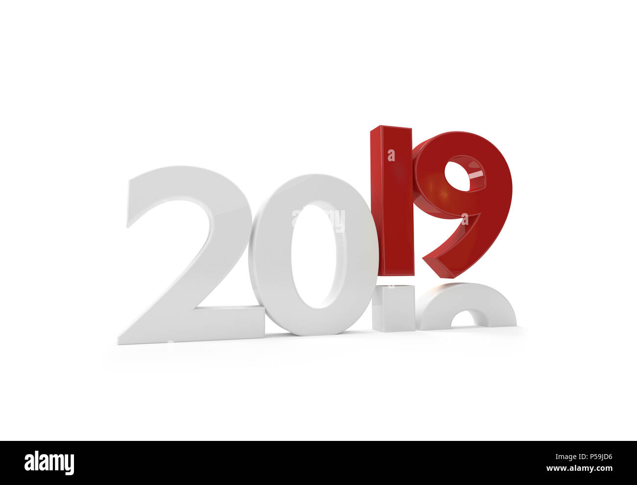 2019 year bold letters 3D-Illustration Stock Photo - Alamy