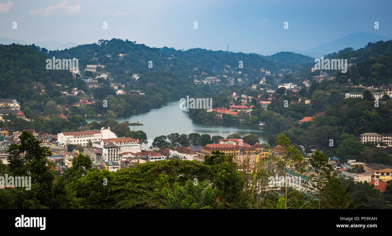 Panorama of the Kandy city on Sri Lanka Stock Photo - Alamy
