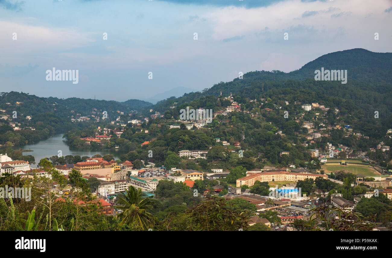 Panorama of the Kandy city on Sri Lanka Stock Photo - Alamy
