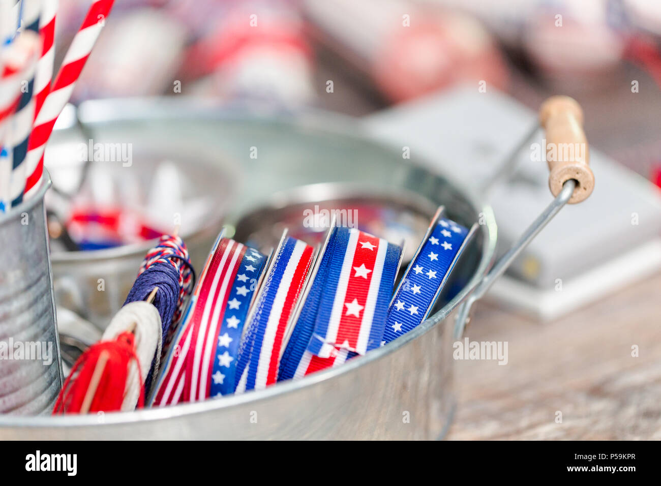 Paper firecrackers made from red, white and blue paper for July 4th ...
