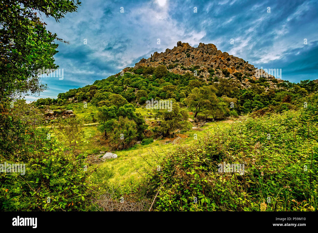 Italy Sardinia Strada Panoramica Aggius Stock Photo - Alamy