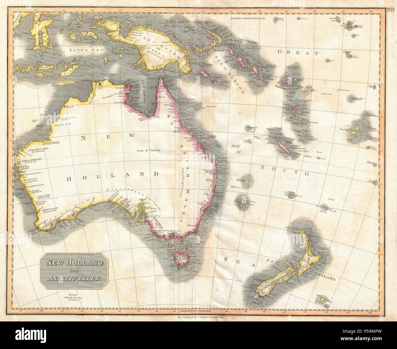 1814 Thomson Map of Australia, New Zealand and New Guinea ...