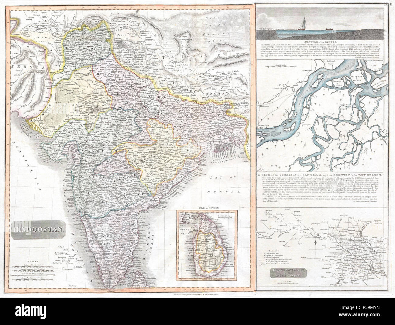 Thomson map of india hi-res stock photography and images - Alamy