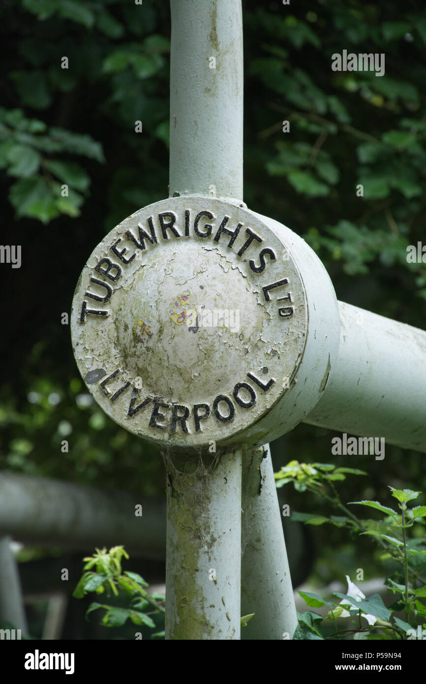 Footbridge over the river mole near Box Hill, Surrey, UK - fabricated ...