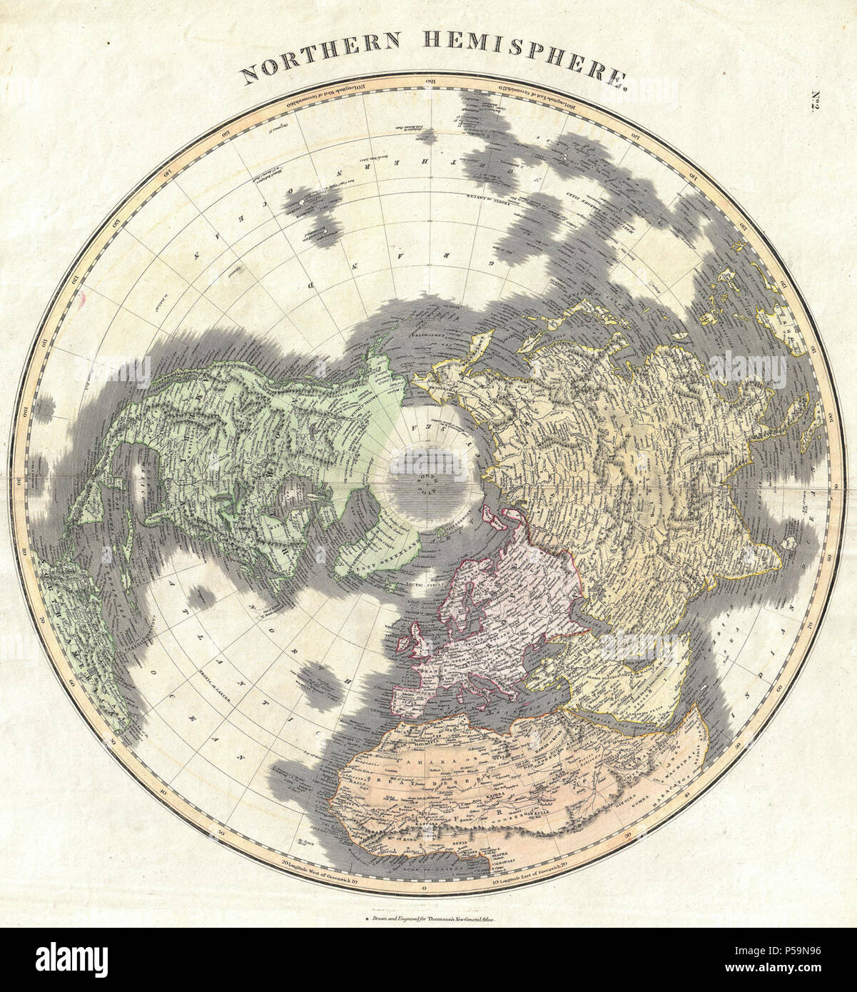 1814 Thomson Map of the Northern Hemipshere ^ Arctic - Geographicus ...