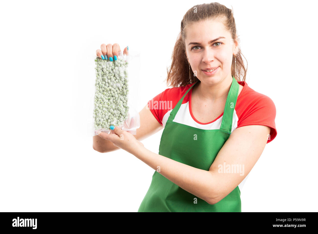 Female shop assistant uniform hi-res stock photography and images - Alamy