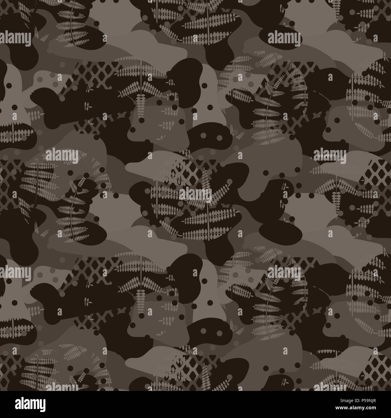 Military camouflage seamless army brown hunting pattern Stock Vector ...