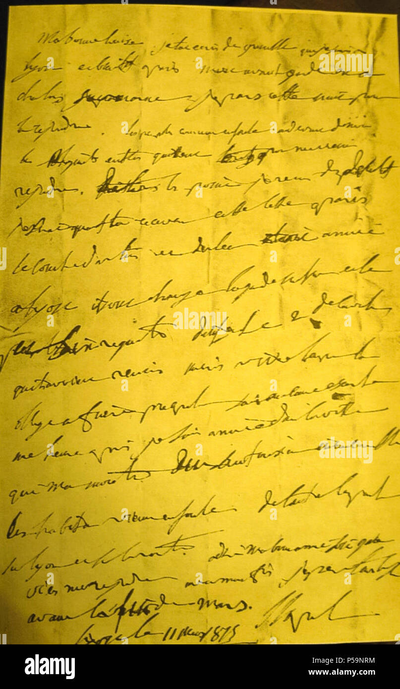 1815 Lettre Napoleon a marielouise Stock Photo - Alamy