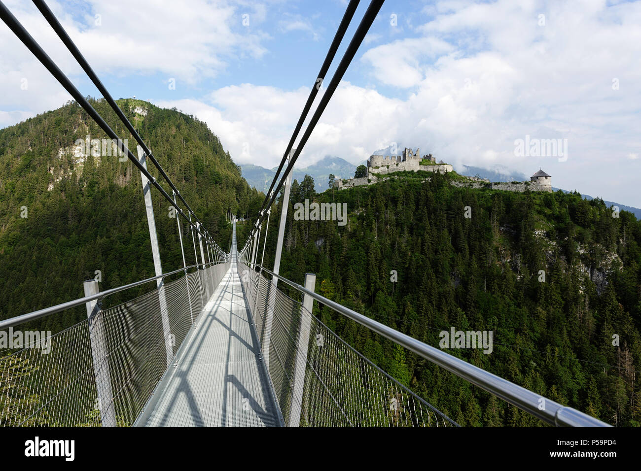 suspension bridge Highline 179 in Reutte, Austria Stock Photo - Alamy