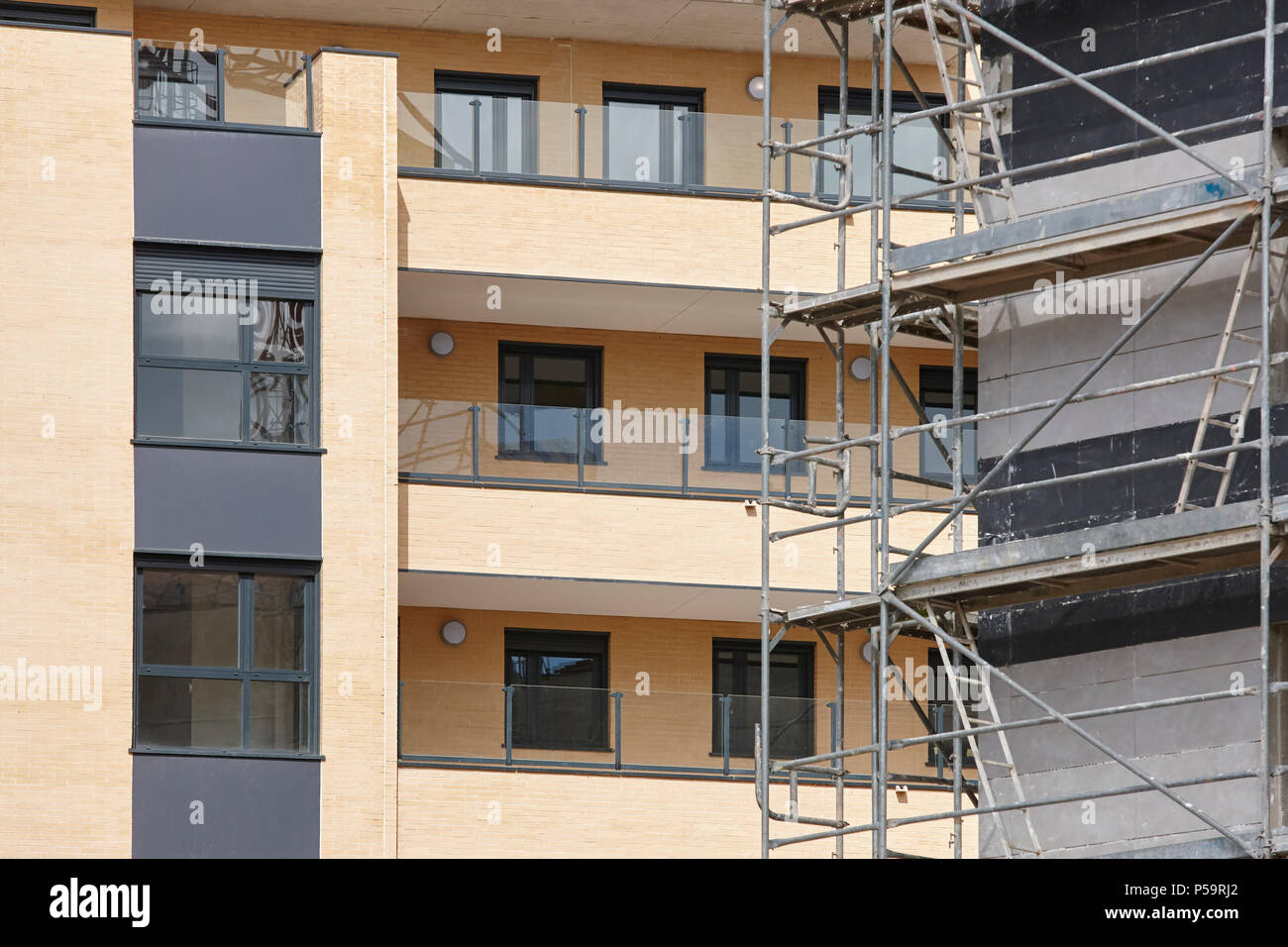Building facade under construction. Concrete structure. Architecture ...