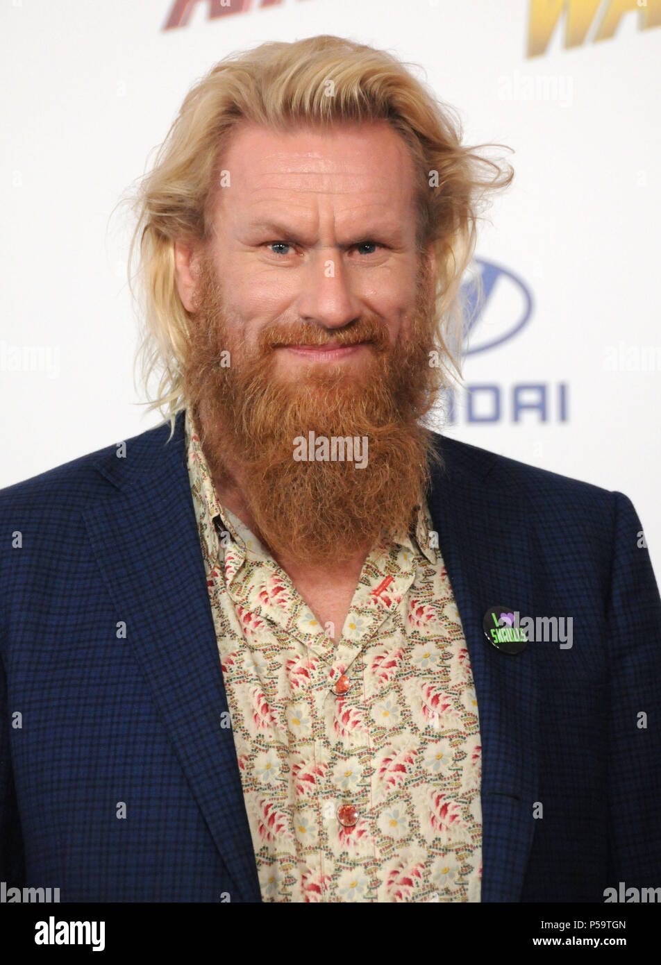 Los Angeles, California, USA . 25th June, 2018. Actor Rune Temte ...