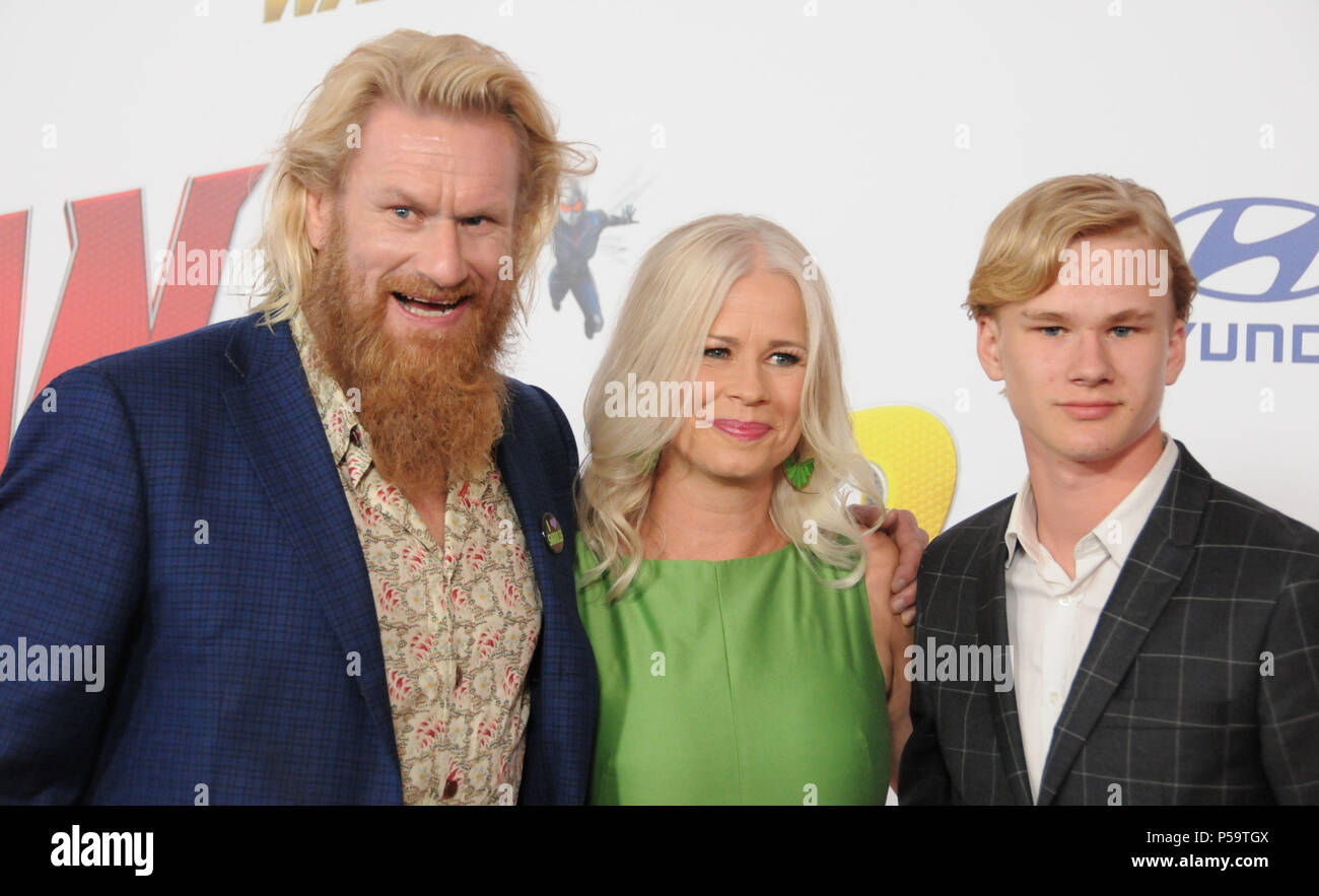 Los Angeles, California, USA . 25th June, 2018. Actor Rune Temte (L ...